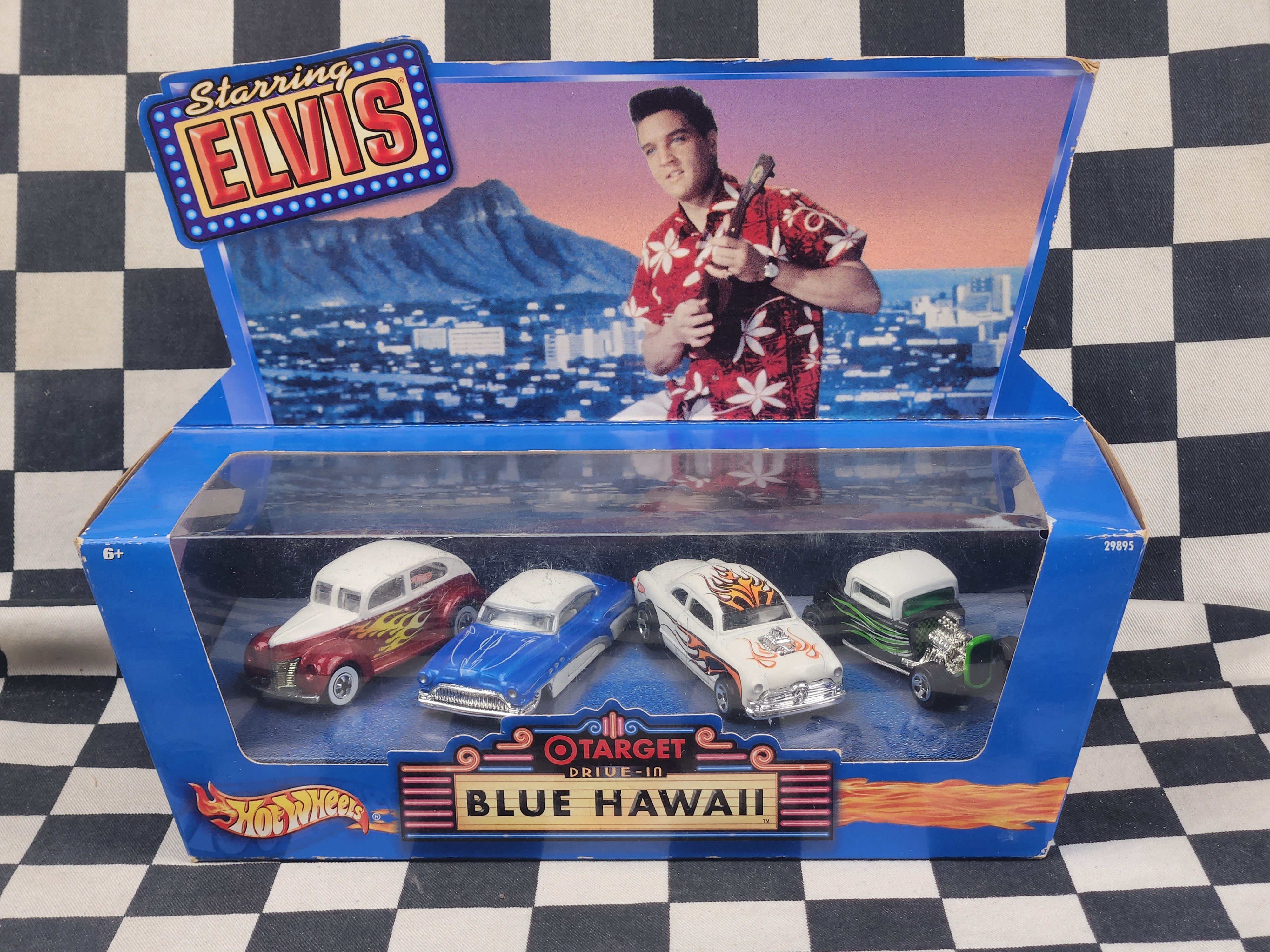 Hot Wheels Target USA Exclusive ELVIS Blue Hawaii Set 32 40 50 Ford Bu ...