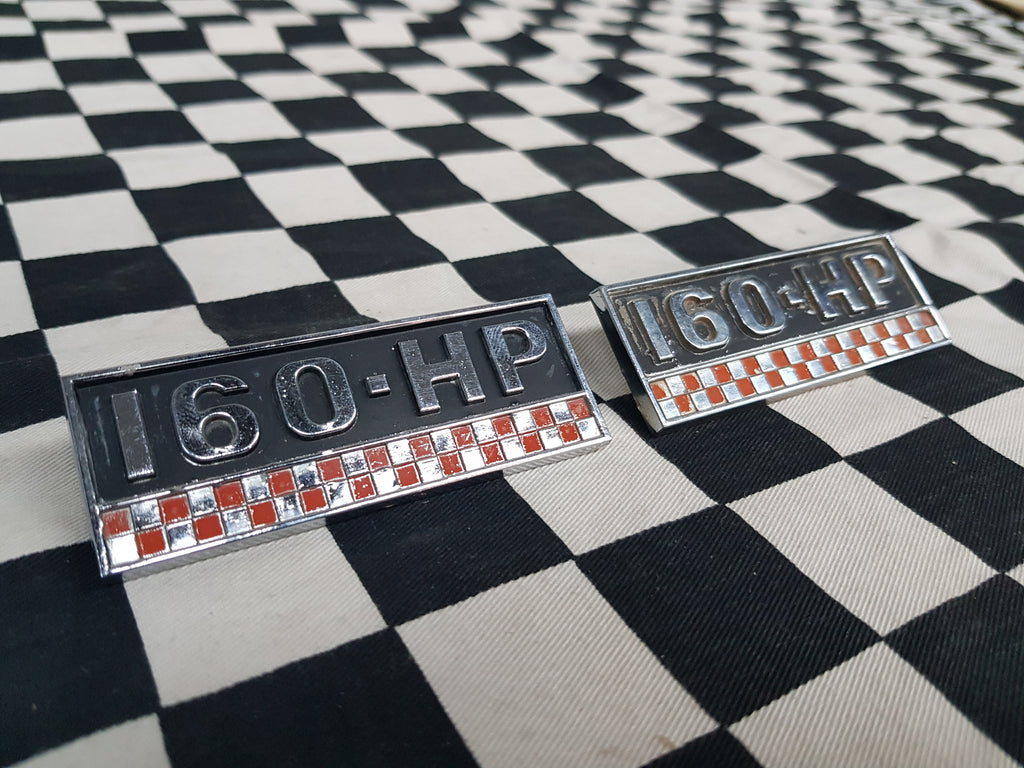 2x Chrysler Valiant Original 160 HP Guard Badges – Kustom Kollector