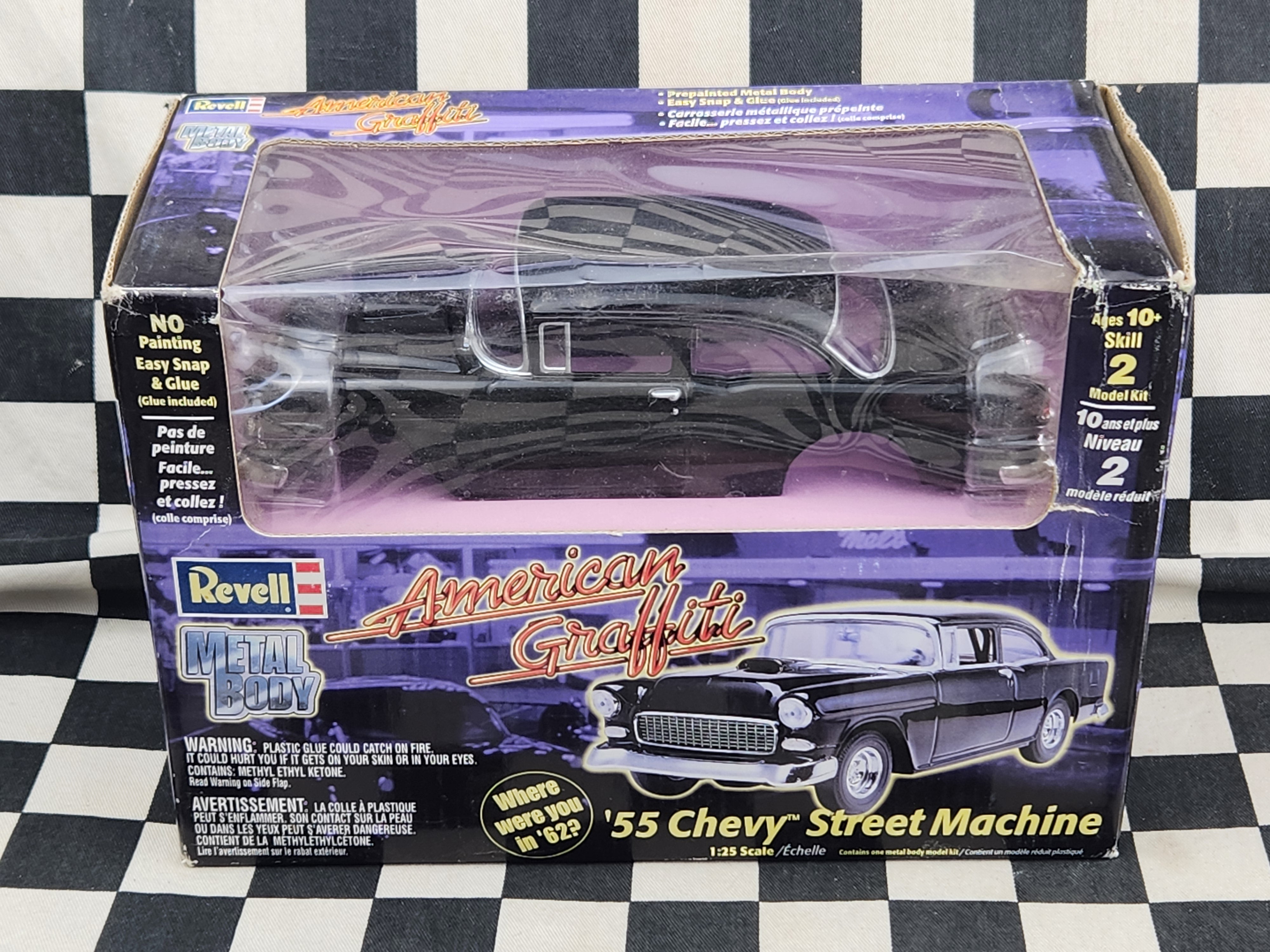 Revell 1/25 American Graffiti 55 Chevy Black METAL BODY Kit – Kustom ...